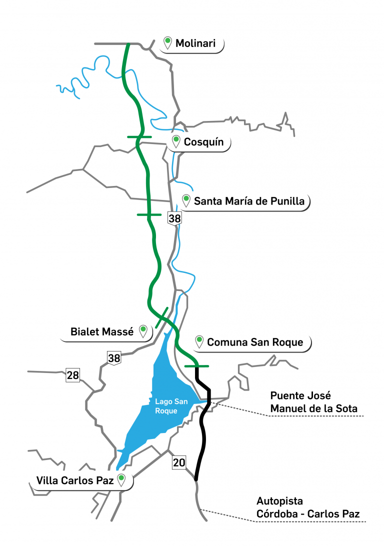 Obras en ejecución - Caminos de las Sierras